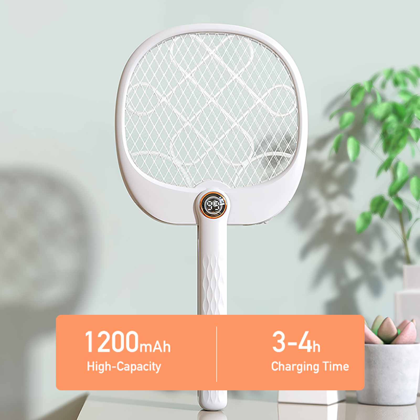 Perfect-Raquette Anti Moustique pliable électrique physique 1200mAh 2 en 1 Tueur de moustiques à ...